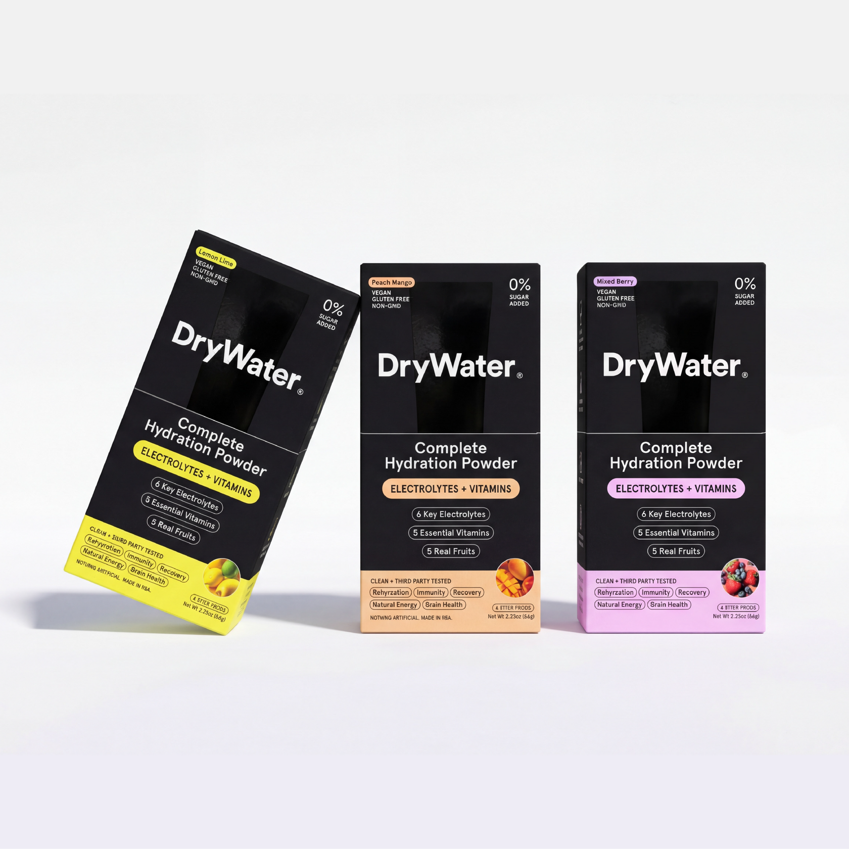 DryWater® • Daily Electrolyte + Vitamin Powder (18 Pack)