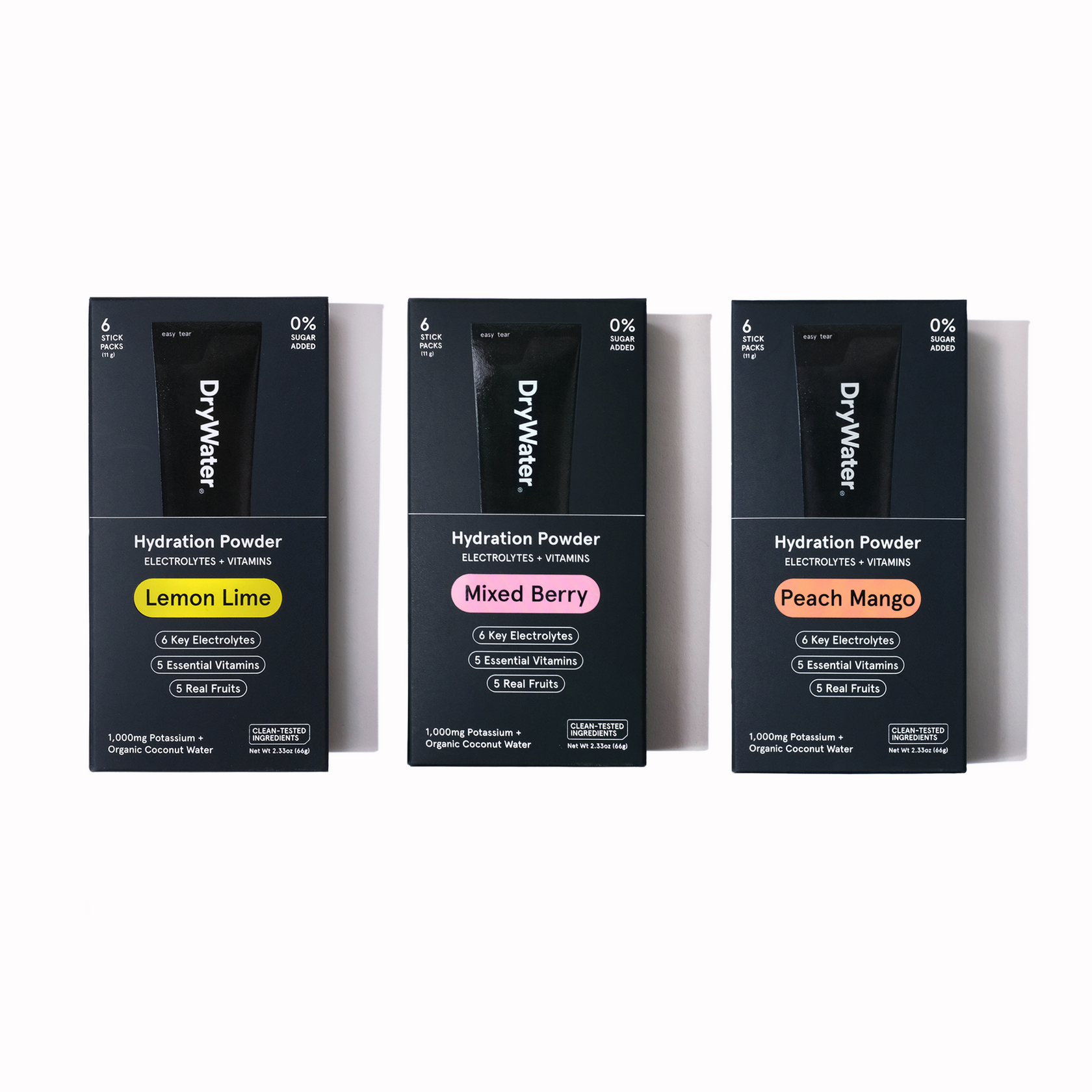 DryWater® • Daily Electrolyte + Vitamin Powder (18 Pack)